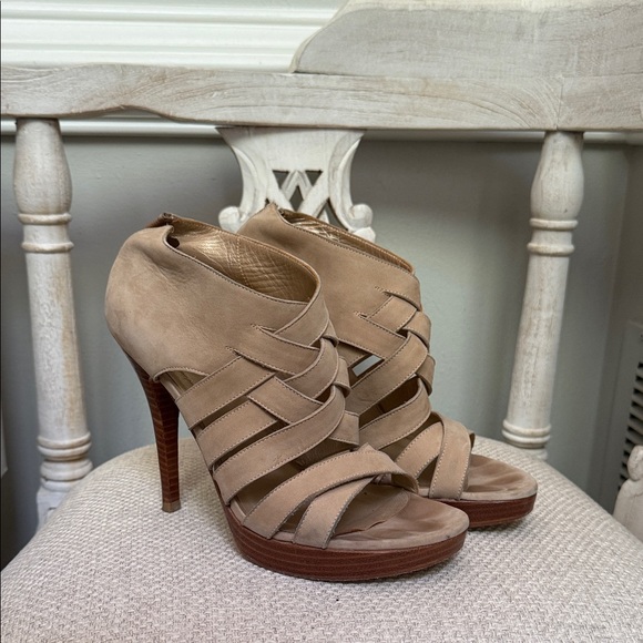 Stuart Weitzman | Shoes | Stuart Weitzman Beige Strappy Heels | Poshmark